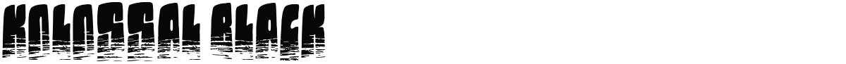 Kolossal black - 极字网