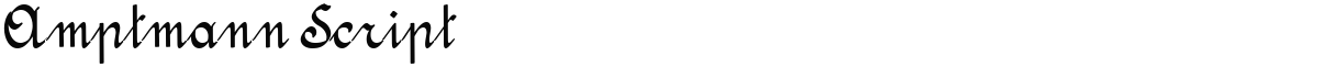 Amptmann Script - 极字网
