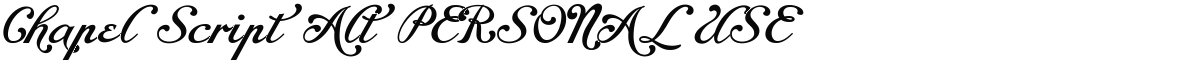 Chapel Script Alt PERSONAL USE - 极字网
